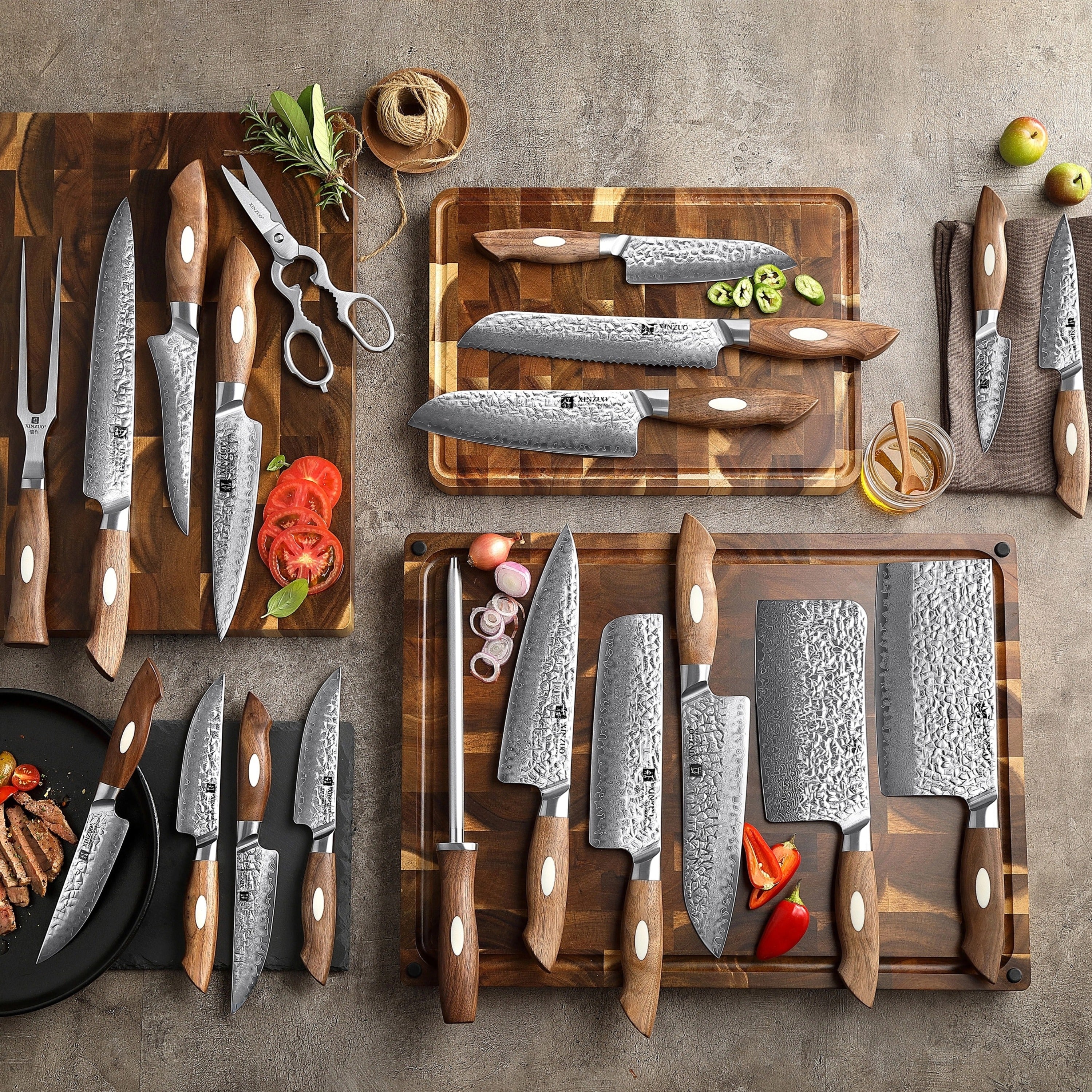 JIANG Hammer Damascus Series – XINZUO CUTLERY